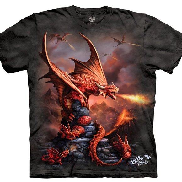 The Mountain | Shirts | Fire Red Dragon Legendary Magical Wings The ...